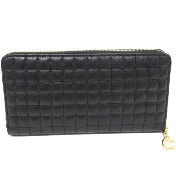 Celine | Bags | Celine Large Zip Wallet Black Calf Leather | Poshmark